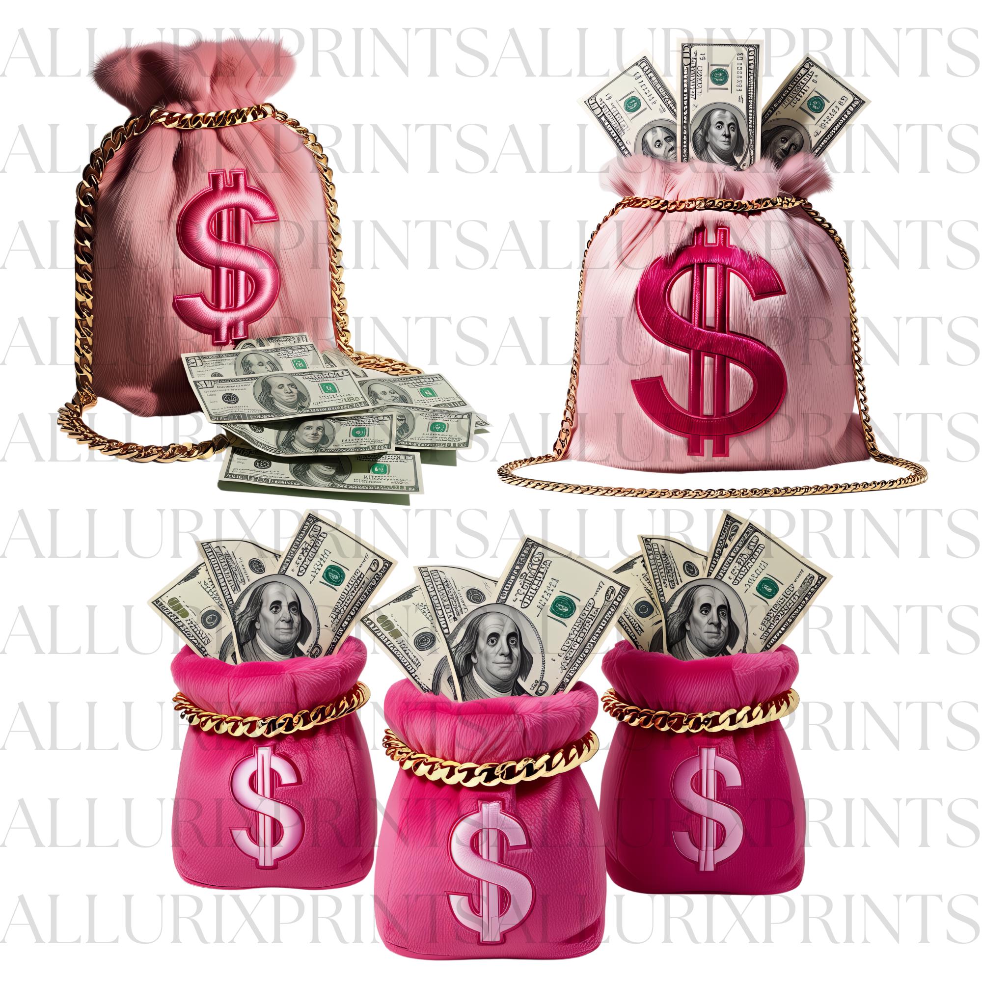 Pink Money Clipart Bundle: Girl Boss PNG Graphics (commercial Use) - Etsy