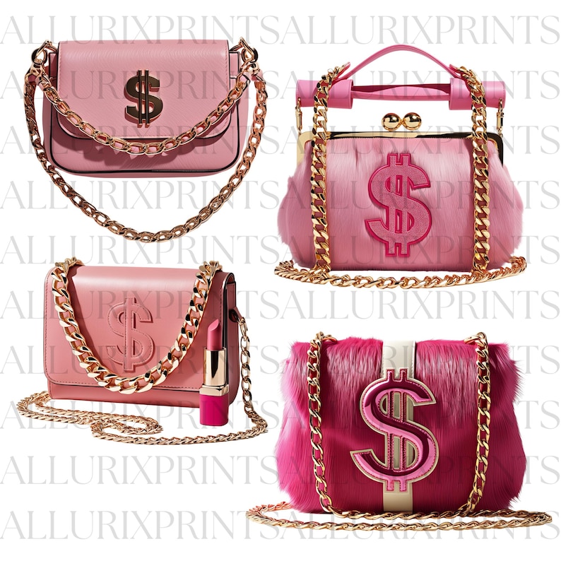 Pink Money Clipart Bundle: Girl Boss PNG Graphics (commercial Use) - Etsy