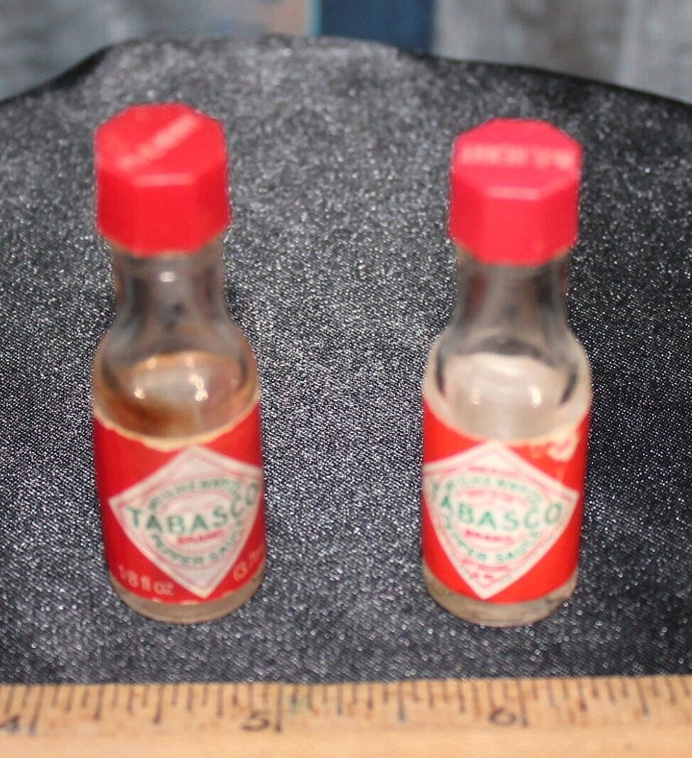 Vintage Mini Tabasco Bottle Lot - Etsy