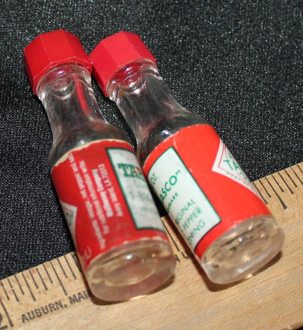 Vintage Mini Tabasco Bottle Lot - Etsy