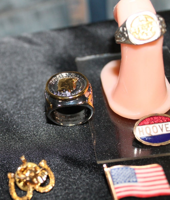 Jewelry Vintage Political Hoover Trump Rings - Gem