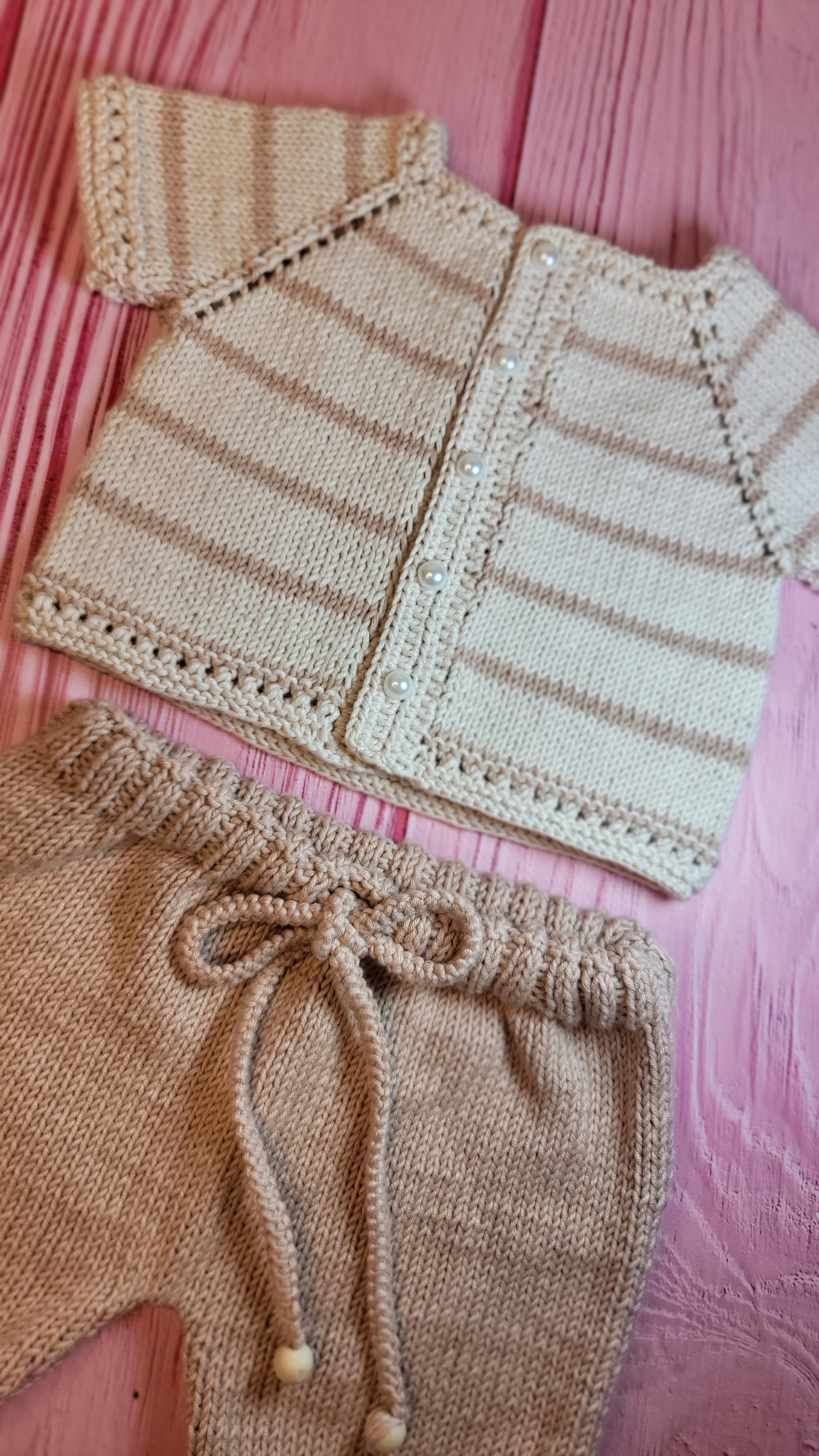 Baby Hand Knitted Clothes Set Baby Welcome Gift Box Hand - Etsy