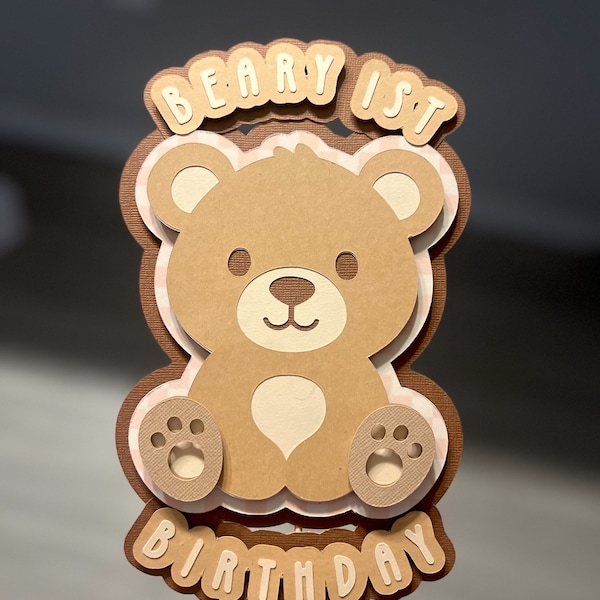 Beary First Birthday Cake Decorations - Etsy