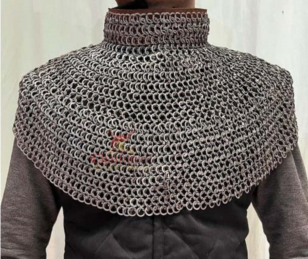 Chainmail Aventail 9mm Riveted With 18 Gauge Steel Aventail - Etsy