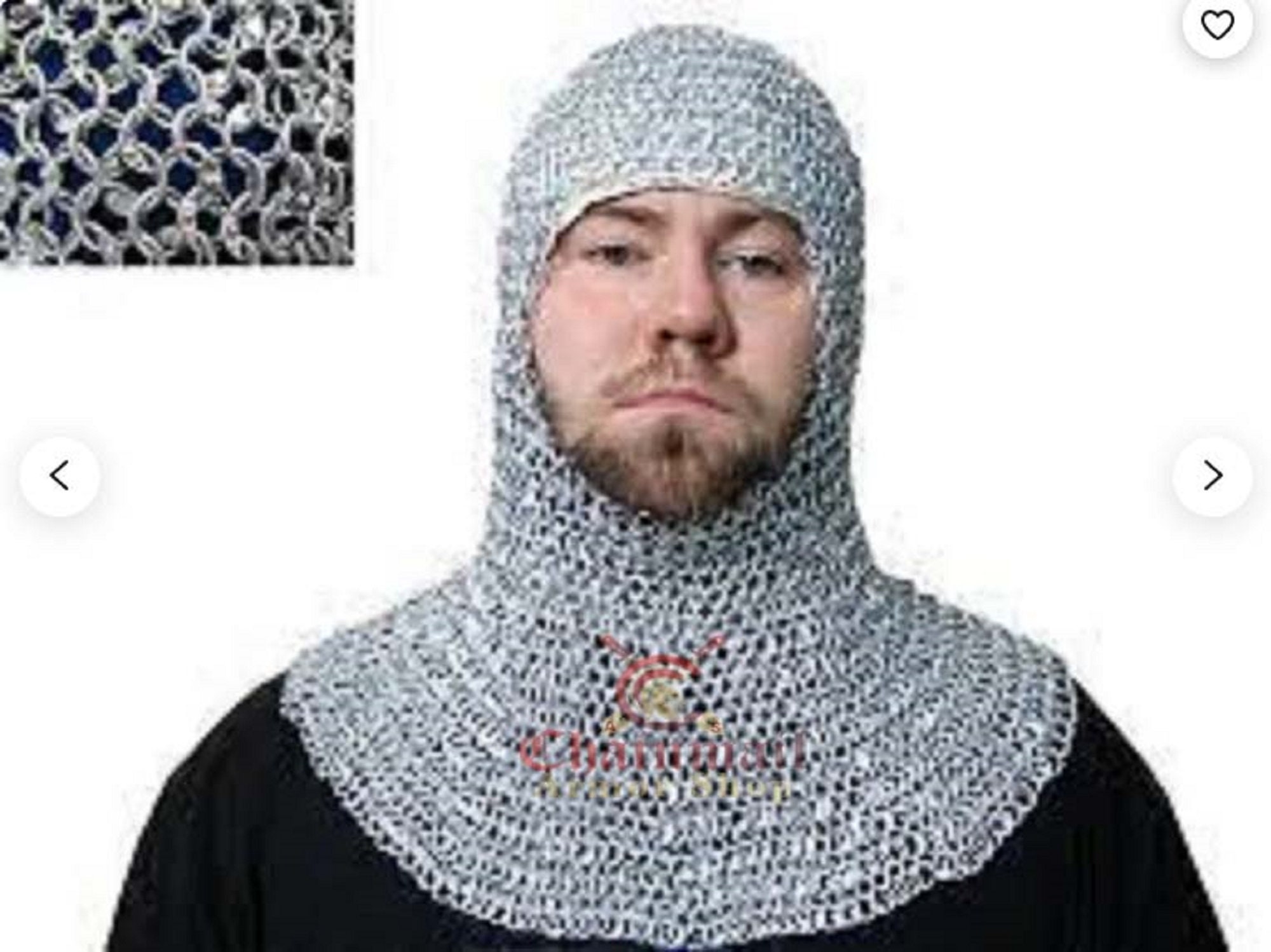 Aluminum Chainmail Shirt 9 Mm Round Riveted Hubergion Half Sleeve Chain ...