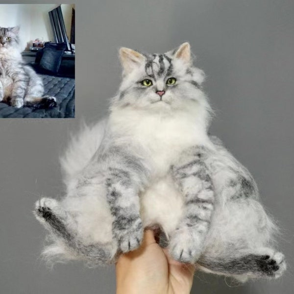 Needle Felted Cat - Etsy