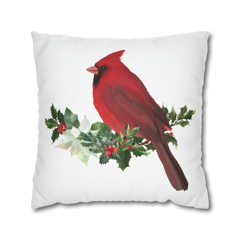 Cardinal Pillow Cover | Christmas Pillow | Pillow With Cardinal and ...