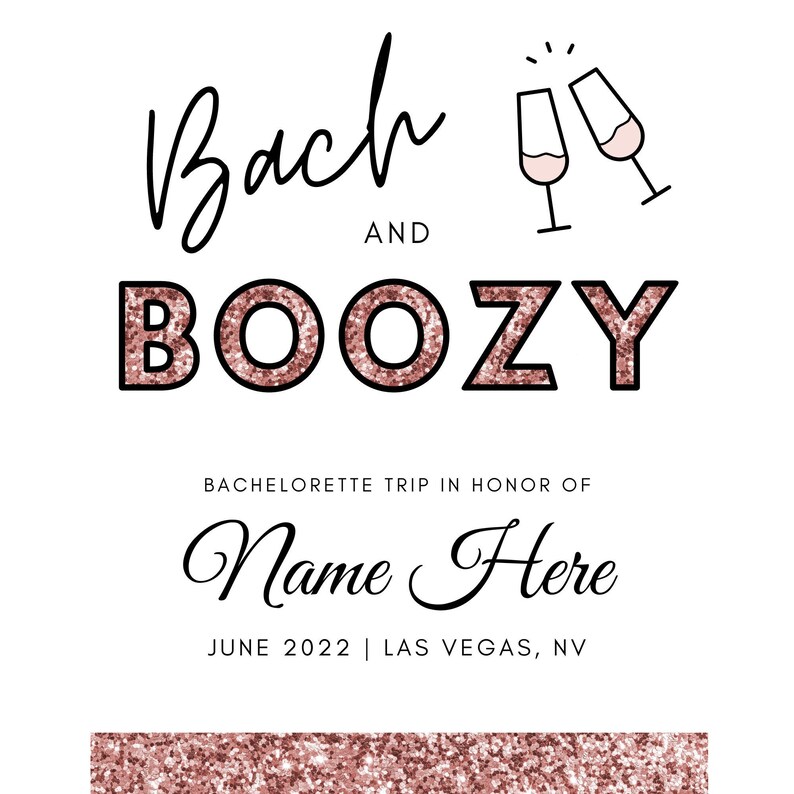 Bach & Boozy Bachelorette Itinerary Template - Etsy