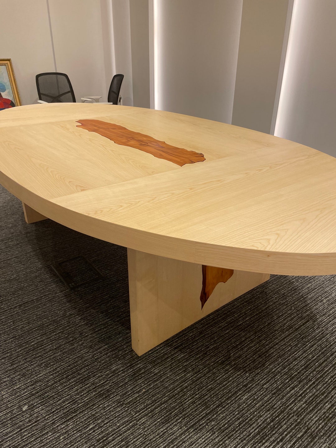Large Hand Made Dining/meeting Room Table With Led Lights. Massive ...