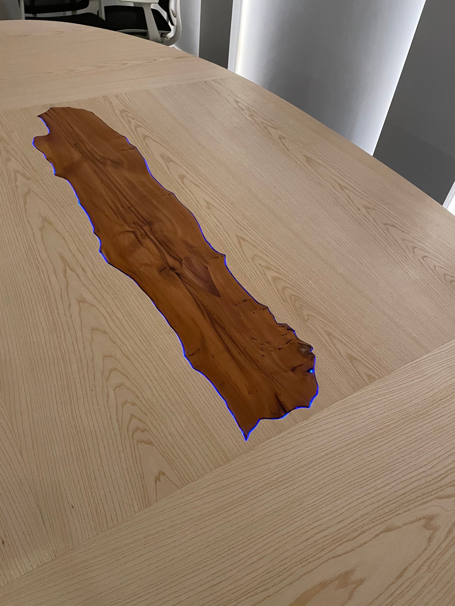 Large Hand Made Dining/meeting Room Table With Led Lights. Massive ...