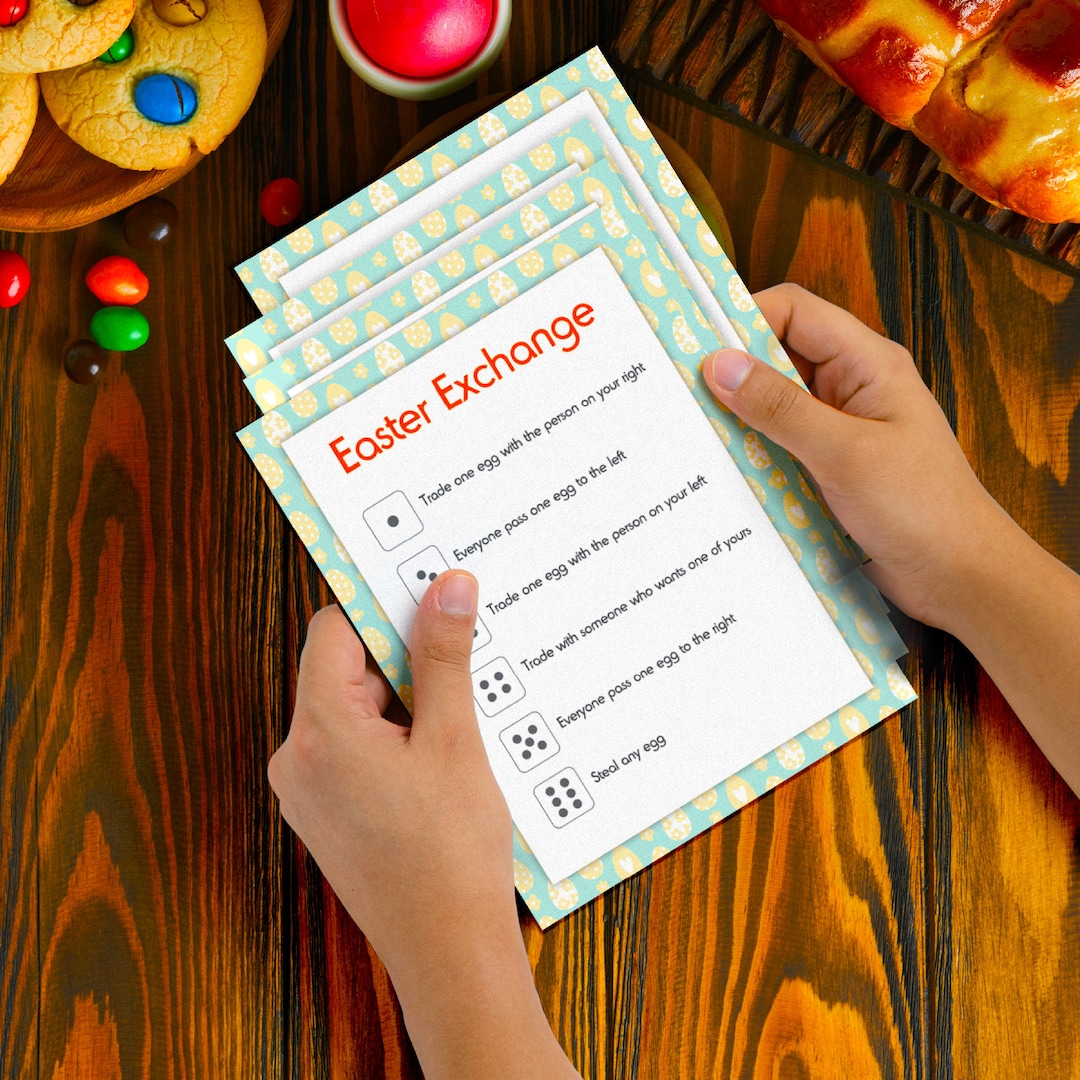 Easter Exchange Game Instant Download - Easter-family-game-card I ...