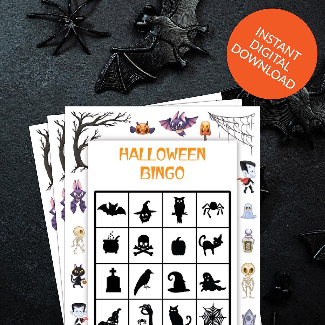 Halloween Bingo Party Games Printable Fun & Easy Halloween Bingo Game ...