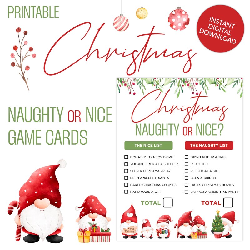Naughty or Nice - Etsy