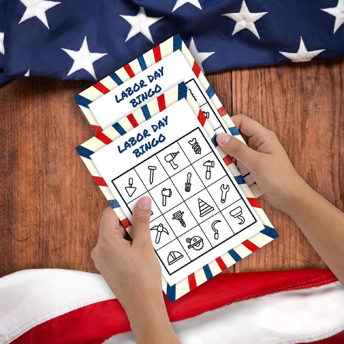 Labor Day Bingo Game Instant Download Labor Day Bingo Game Card ...