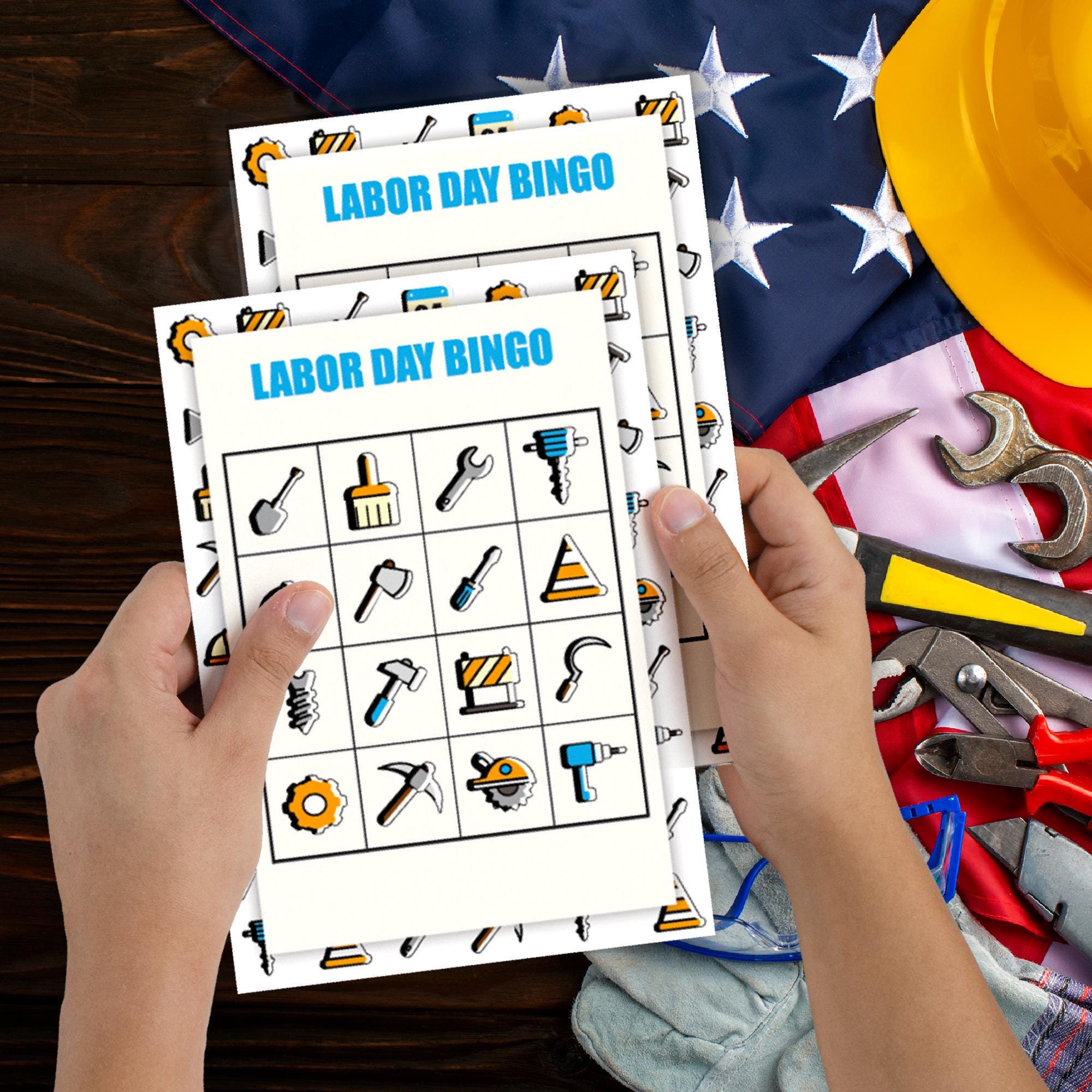 Labor Day Bingo Game Instant Download Labor Day Bingo Game Card ...