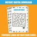 Labor Day Maze Game Card Instant Download Game Card Printable I 8.5x11 ...