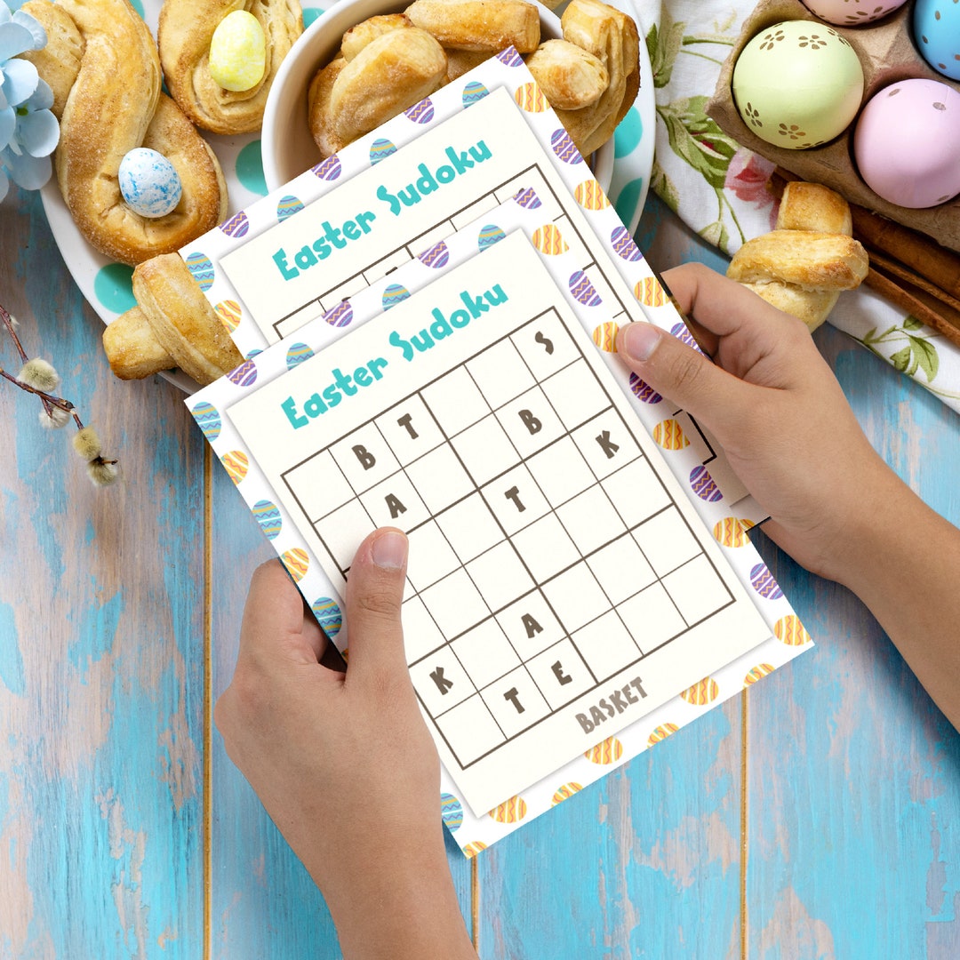 Easter Sudoku Game Card Instant Digital Download - Easter-game-card I ...