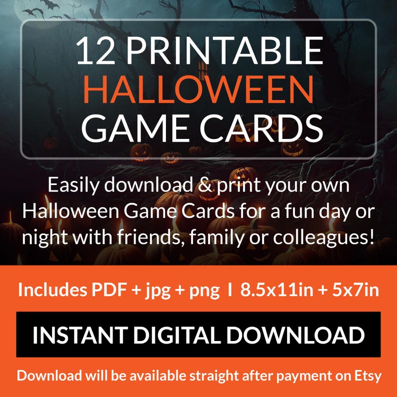 12 Halloween Party Games Bundle Spooky Printable Fun for Kids, Adults ...
