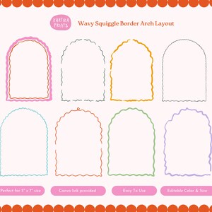Wavy Border Frame Illustration: Hand-drawn SVG PNG Bundle Canva ...