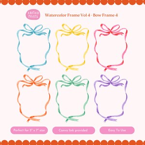 Hand Drawn Bow Border Frame Illustration PNG, Wavy Border With Bow in ...