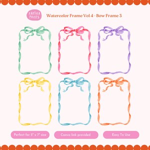 Hand Drawn Bow Border Frame Illustration PNG, Wavy Border With Bow in ...