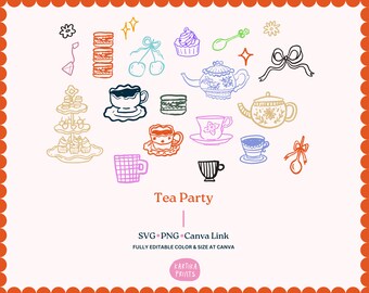 Pool Party Illustration SVG PNG Bundle Hand Drawn Swimming Pool Outline ...