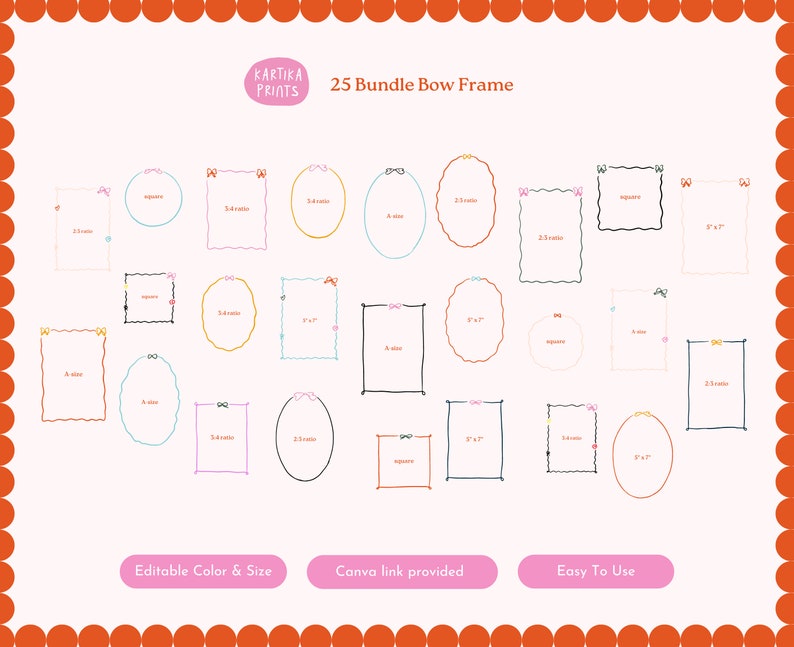 Hand Drawn Wavy Border Illustration: Squiggle Frame SVG PNG Canva ...