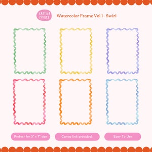 Hand Drawn Border Frame Illustration PNG, Wavy Border With Bow in PNG ...