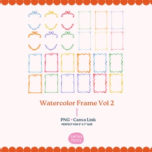 Hand Drawn Border Frame Illustration PNG, Wavy Border With Bow in PNG ...