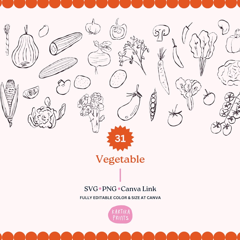 Fruits and Vegetable Svg - Etsy