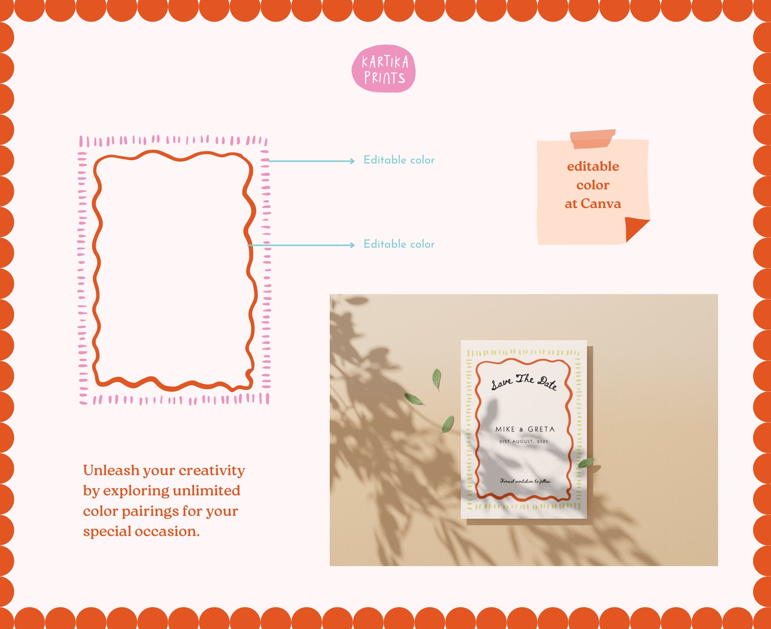 Hand Drawn Border Frame Illustration SVG PNG, Wavy Border With Bow in PNG, Hand Drawn Doodle ...
