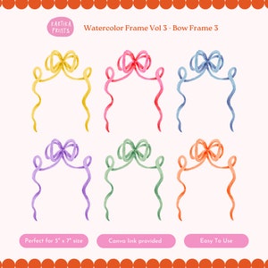 Hand Drawn Bow Border Frame Illustration PNG, Wavy Border With Bow in ...