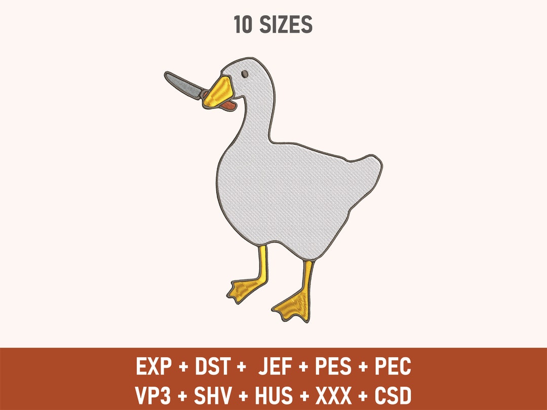 Silly Goose With Knife Embroidery, Murder Goose, Silly Goose Embroidery ...