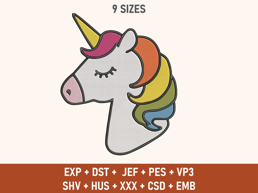 Cute Unicorn Digital Machine Embroidery Design, Baby Girl Embroidery ...