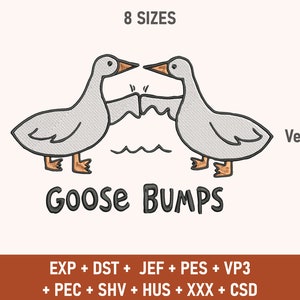 Embroidered Goose Bumps, Goose Bumps, Embroidered Goose, Silly Goose ...