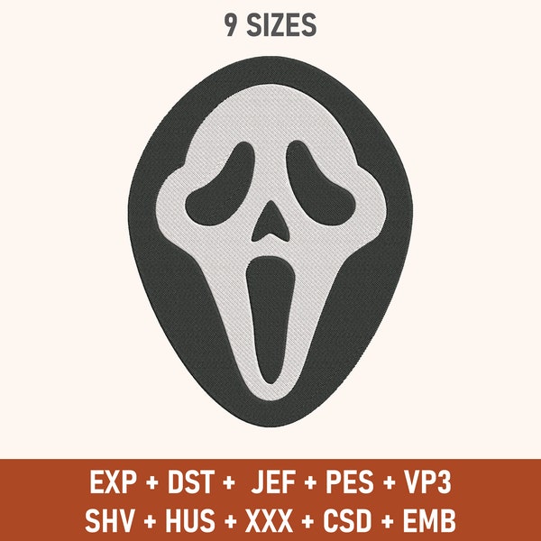 Scream Ghost Face Embroidery - Etsy