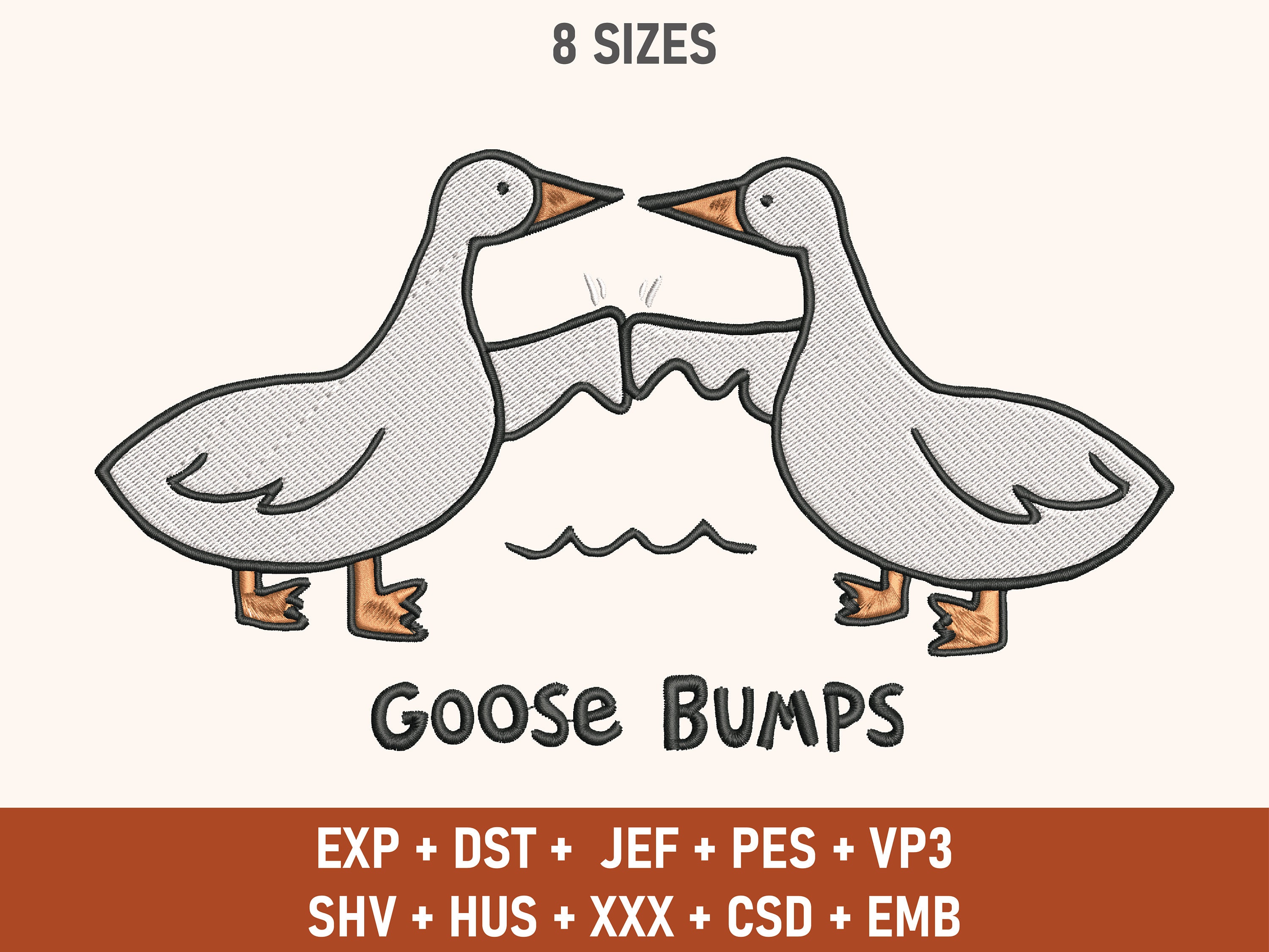 Embroidered Goose Bumps Goose Bumps Embroidered Goose Silly - Etsy