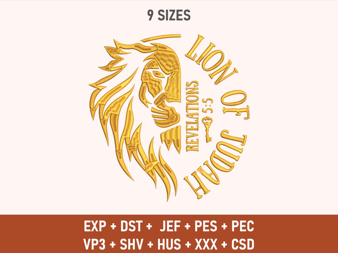 Lion of Judah Embroidery Design, Aesthetic Christian Jesus Lover ...