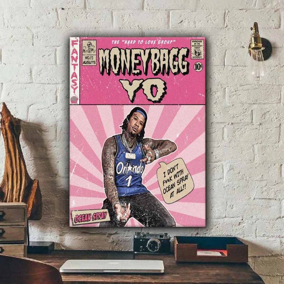 Moneybagg Yo Comic Canvas 90S Vintage Merch Book Art Hard to - Etsy