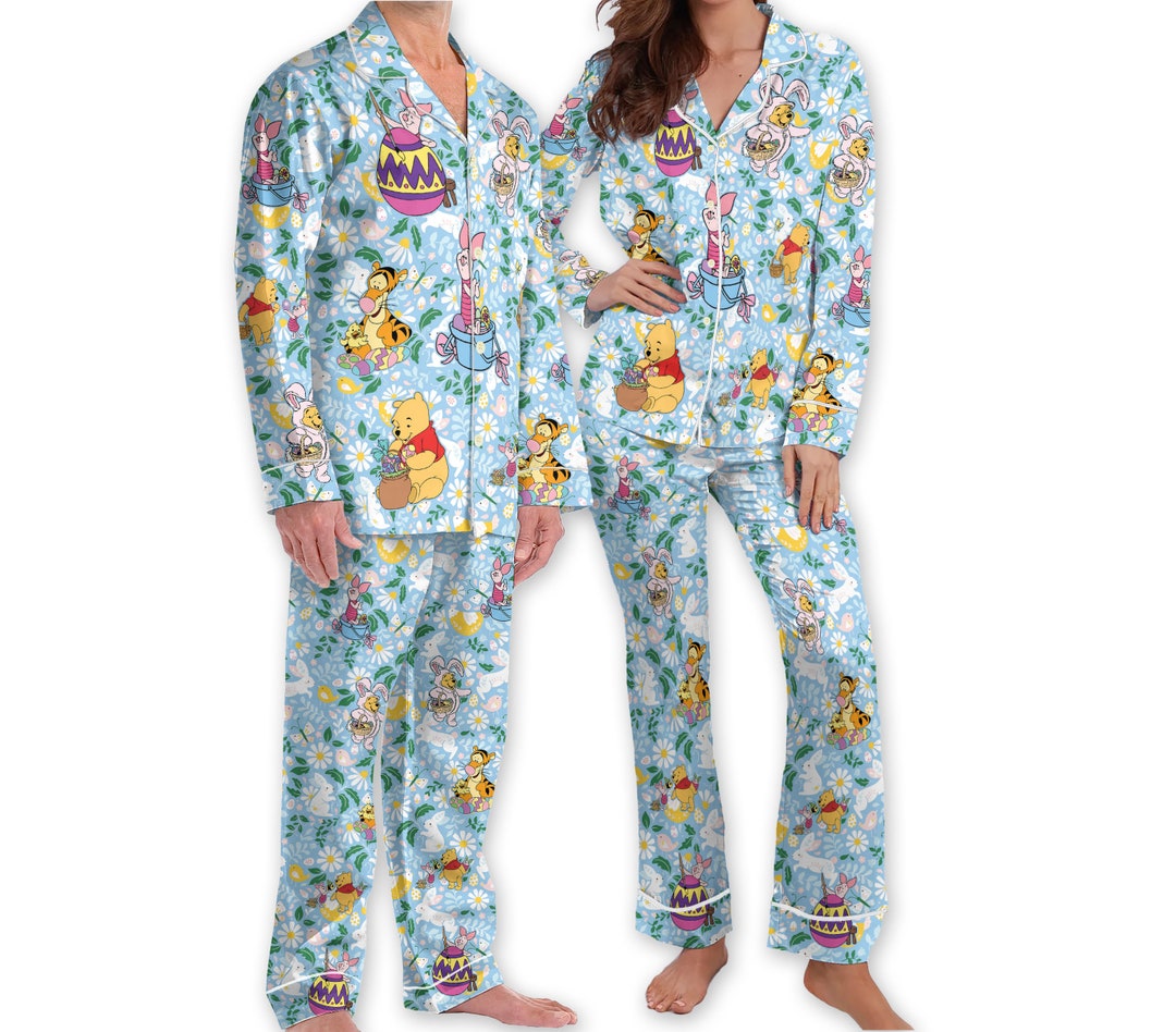 Funny Disney Easter Pajamas Pooh and Friends Pjs Set for Women, Disney ...