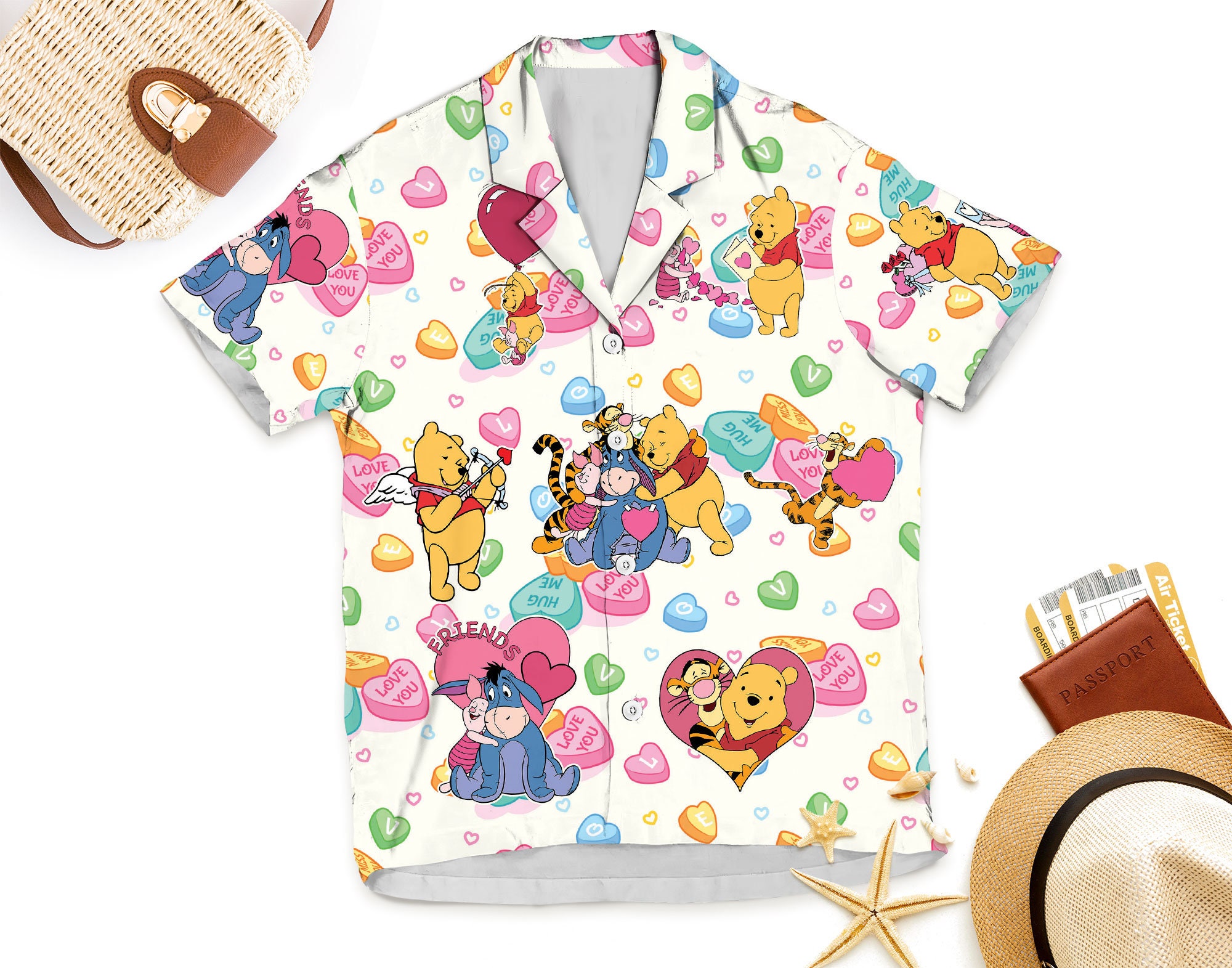 Winnie the Pooh Valentine Shirt, Poor Bear Hawaiian Aloha Shirt sold by ...