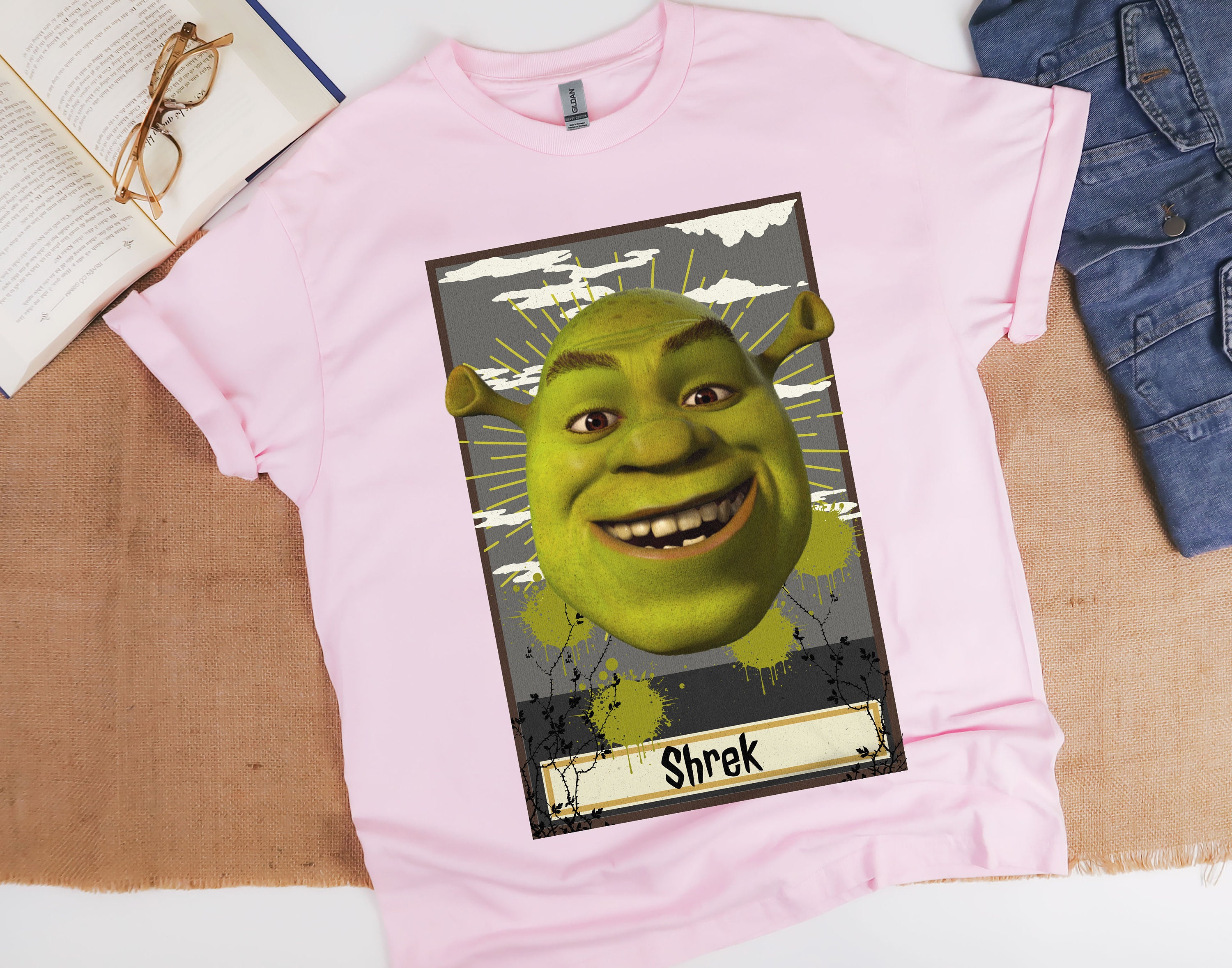 Memes Shrek Face Tarot Shirt Sassy Shrek Shirt, Shrek and Fiona Funny ...