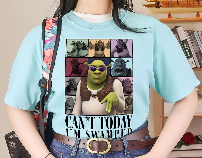 Shrek Meme Funny Shirt Can't Today I'm Swamped Eras Tour Shirt, Shrek ...
