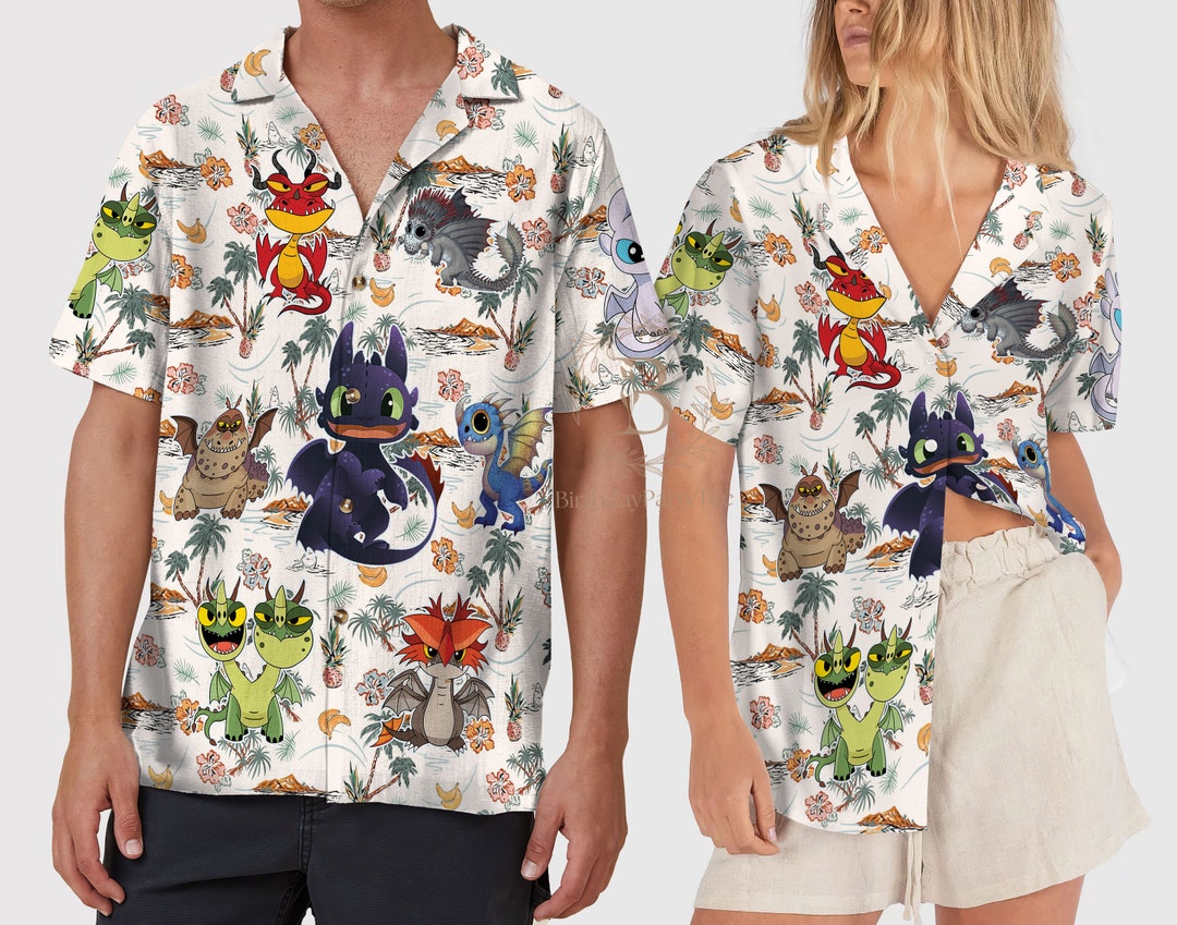 Toothless Dragon Vintage Hawaiian Shirt, How to Train Your Dragon ...