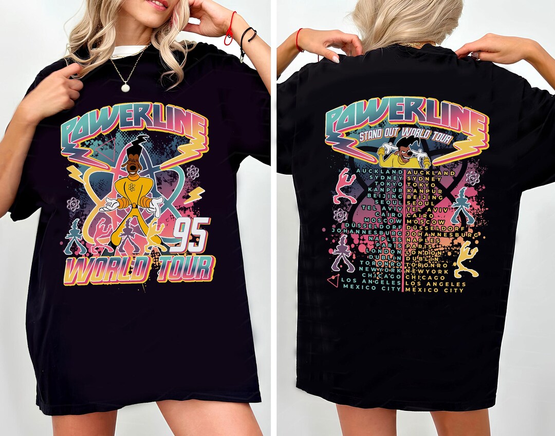 2 Sided Goofy Movie Powerline Shirt, Goofy Retro Shirt, Max Roxanne ...