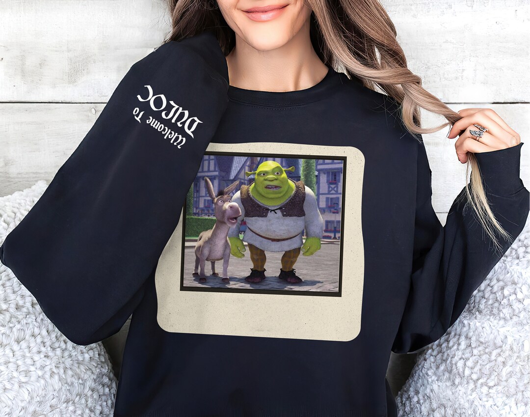 Funny Memes Shrek Sweatshirt Welcome to Duloc Shirt, Shrek and Fiona ...