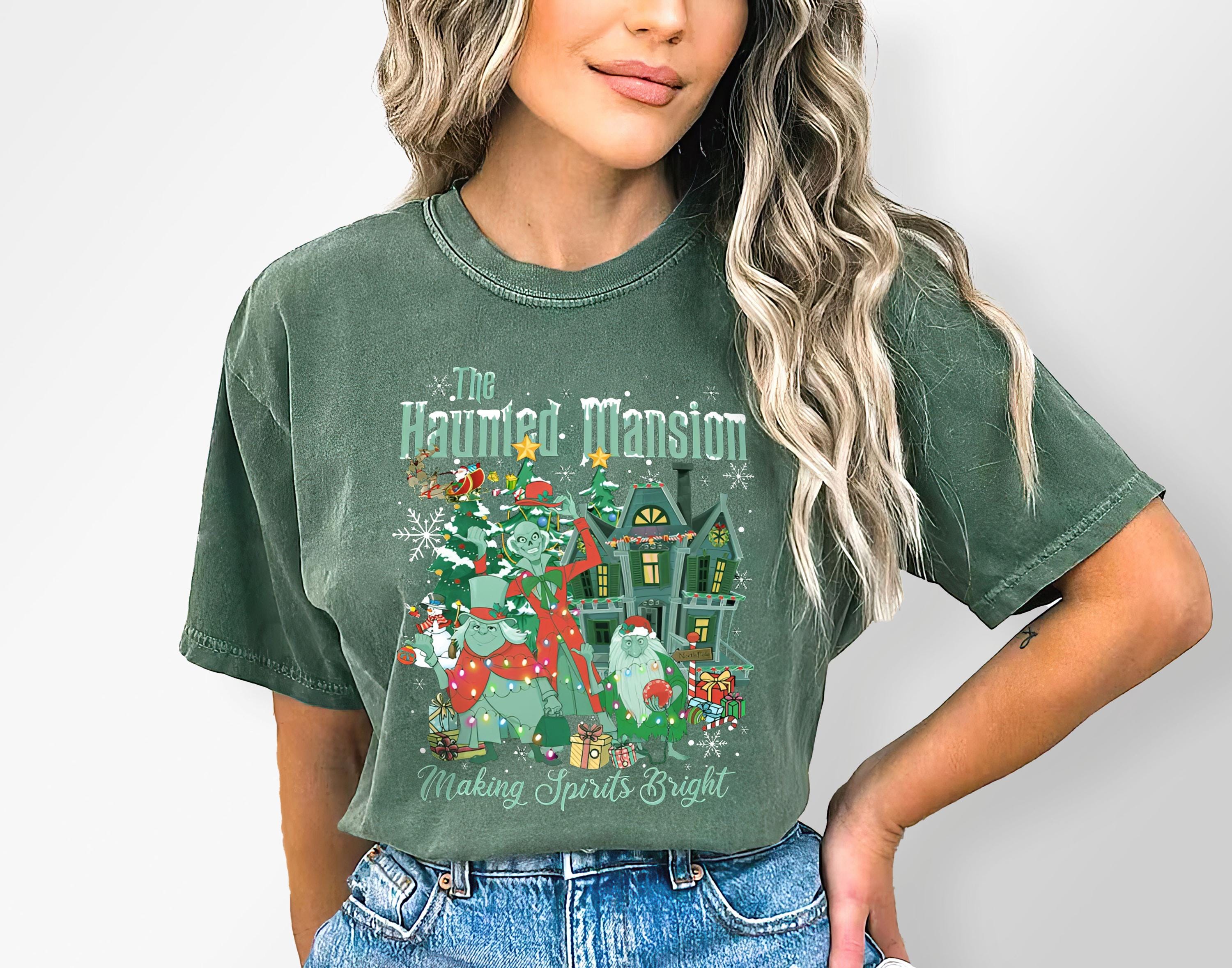 Retro Haunted Mansion Making Spirits Bright Hitchhiking Ghosts Santa ...