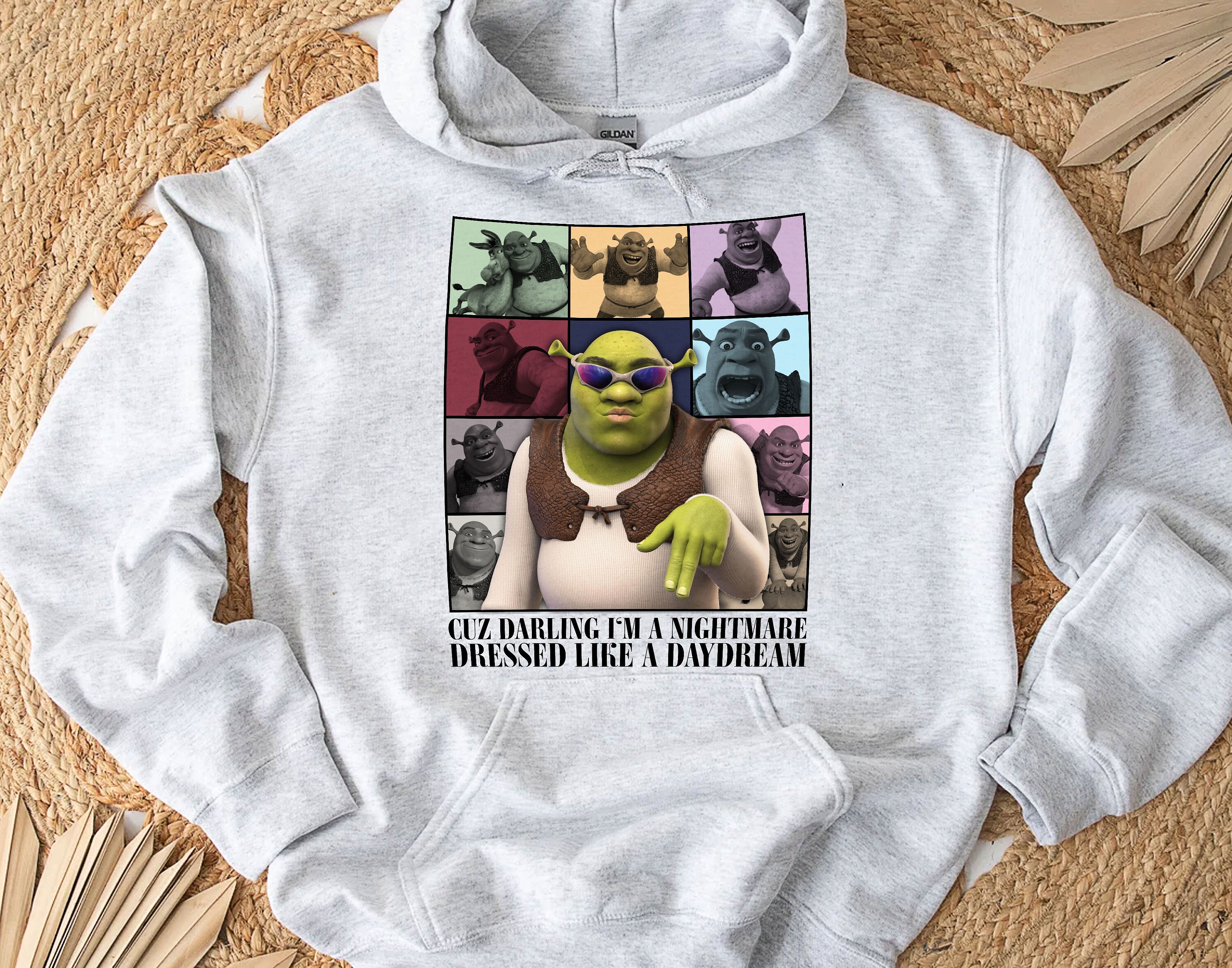 Shrek Face Memes Shirt Cuz Darling I'm a Nightmare Sassy Shrek Shirt, Shrek Funny Trending Gift ...