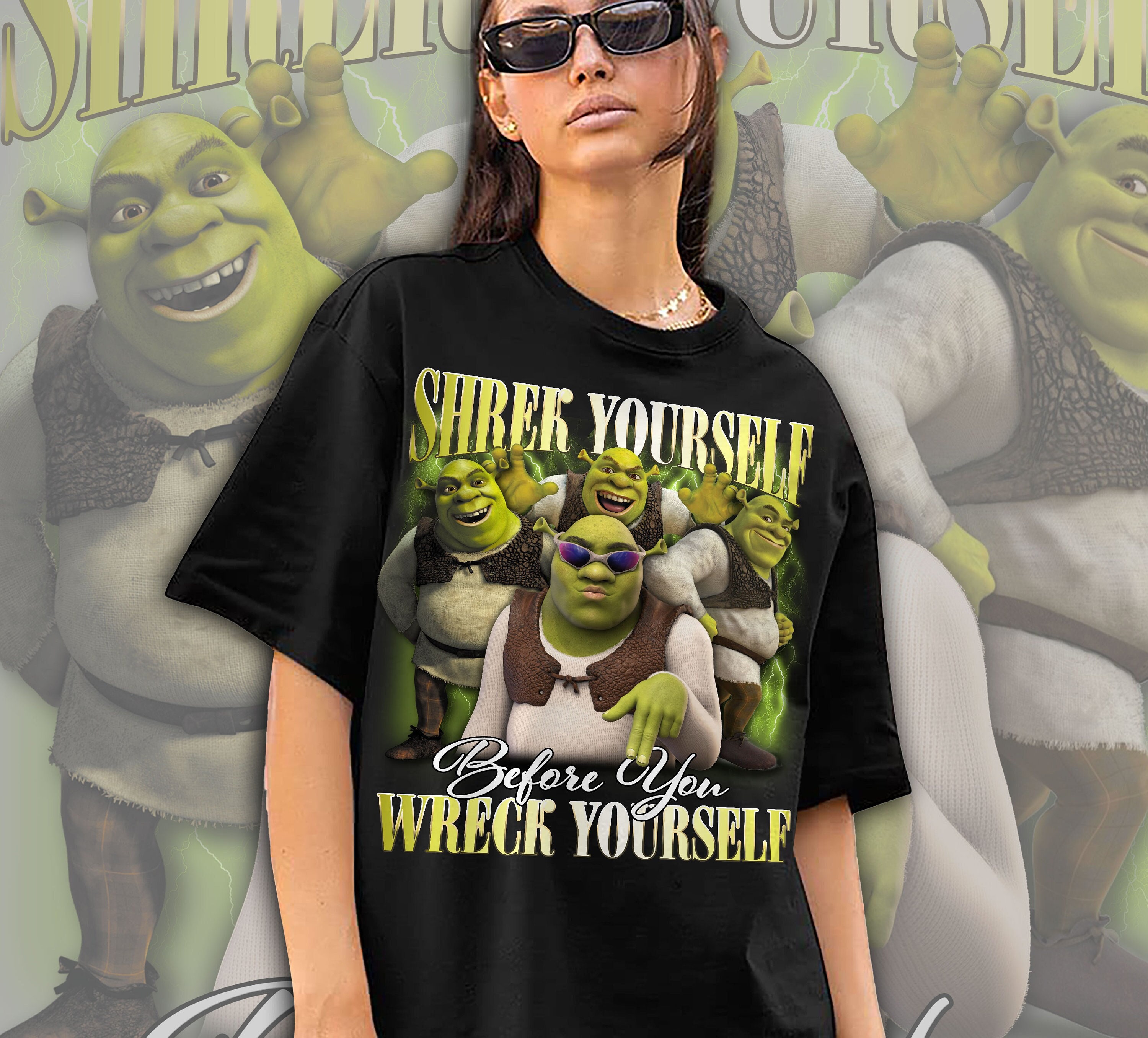 Shrek Funny Shirt Shrek Yourself Before You Wreck Yourself Shrek Meme ...