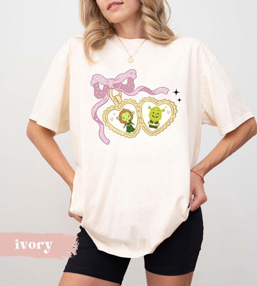 Coquette Bow Shrek Shirt, Shrek and Fiona Shirt, Shrek Friends Shirt ...